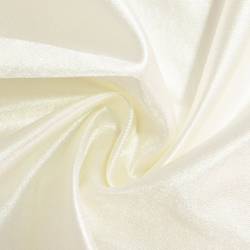 Premium Scuba Square Overlay 70"x70" Pearl White | TableclothsFactory