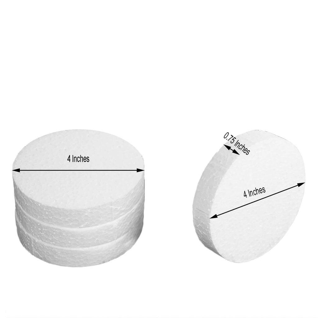36 Pack White Styrofoam Discs for Crafts | TableclothsFactory
