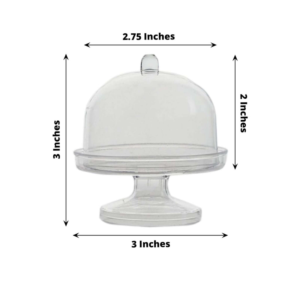 Plastic Fillable Mini Pedestal Candy Containers 3" Clear ...