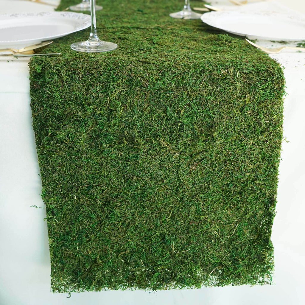 Preserved Moss Runner 14"x48" Green | TableclothsFactory