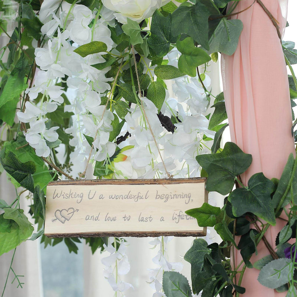 2 Pack Natural Blank Wood Signs 10"x4" | TableclothsFactory