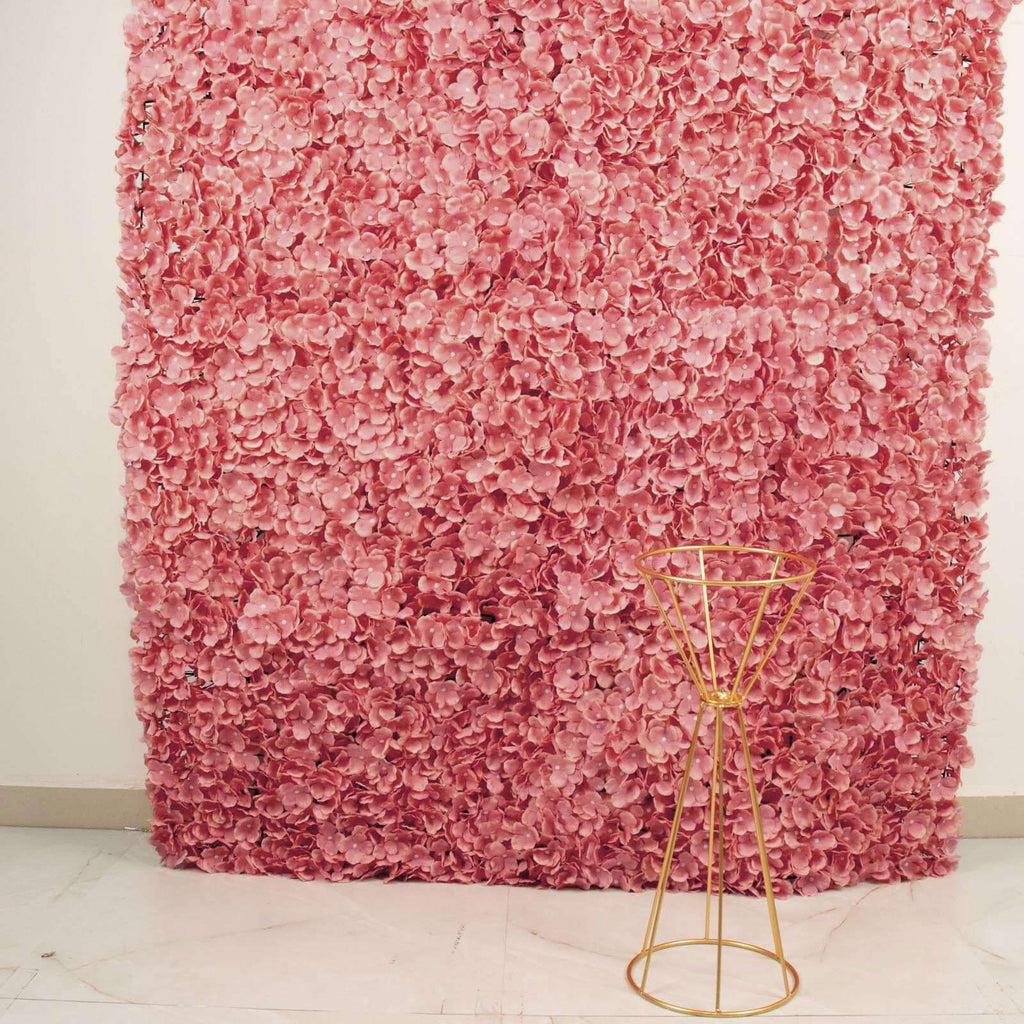 Dusty Rose Hydrangea Flower Wall Mat Backdrop | TableclothsFactory