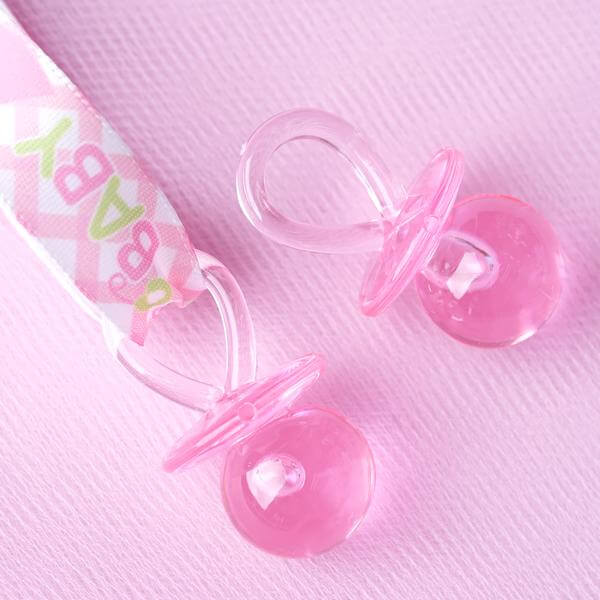 Large Pink Decorative Baby Pacifiers 12 Pack | TableclothsFactory