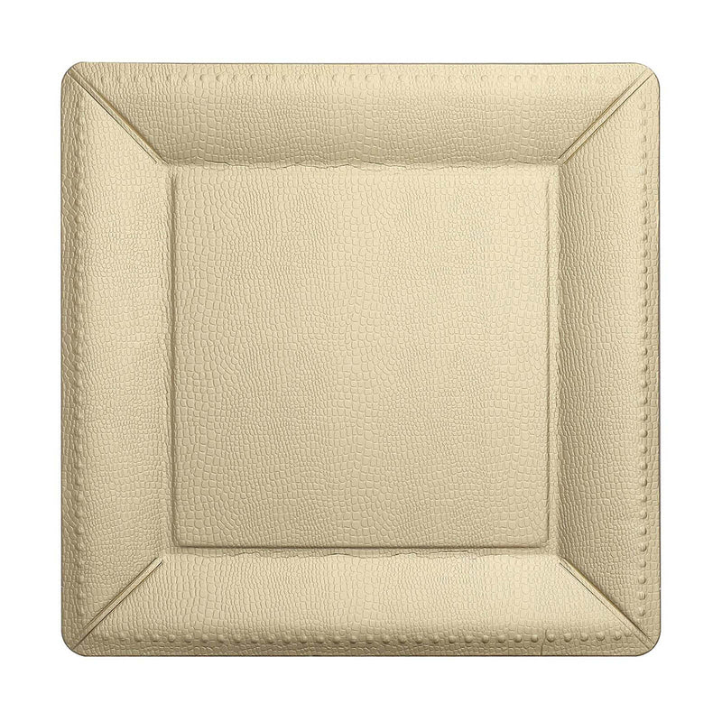 Disposable Square Charger Plates Gold 13" | TableclothsFactory