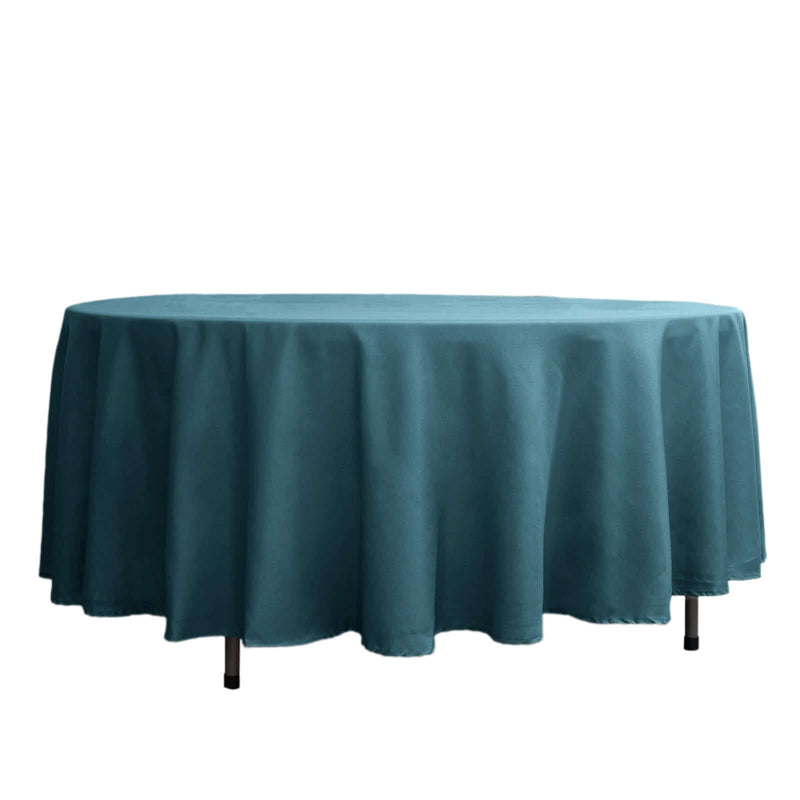Polyester Tablecloth 120" Peacock Teal | TableclothsFactory