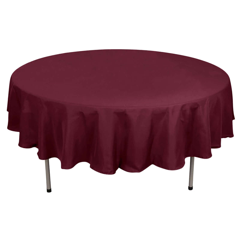 Polyester Tablecloth 70" Burgundy | TableclothsFactory