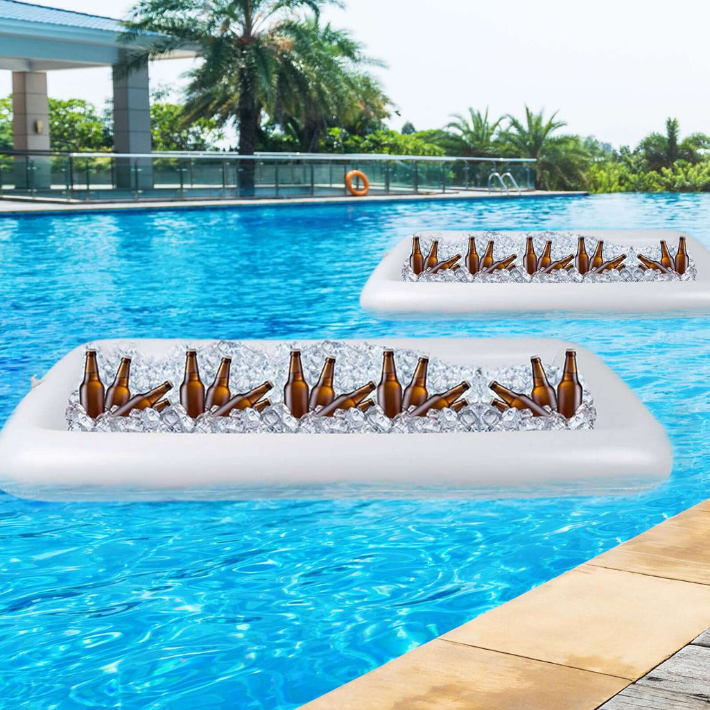 2 Pack Inflatable Buffet Serving Bars with Drain Plug | TableclothsFactory