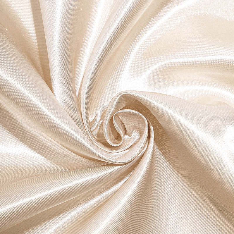 Satin Round Tablecloth 90" Ivory | TableclothsFactory