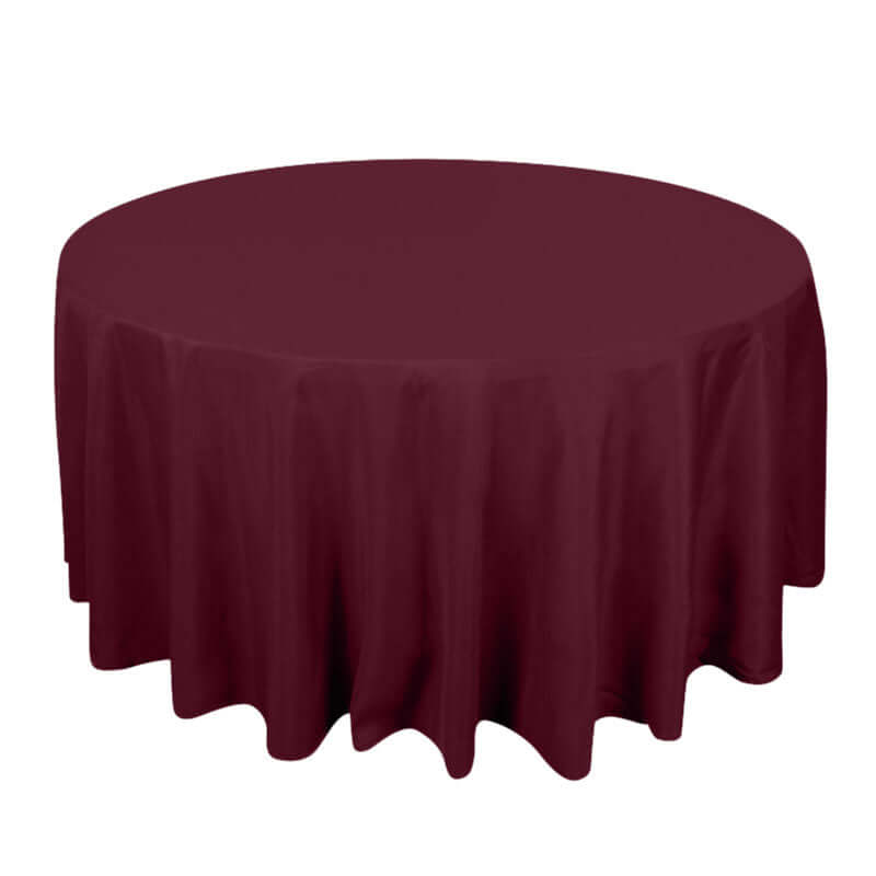 Premium Polyester Tablecloth 108" Burgundy by TableclothsFactory.com