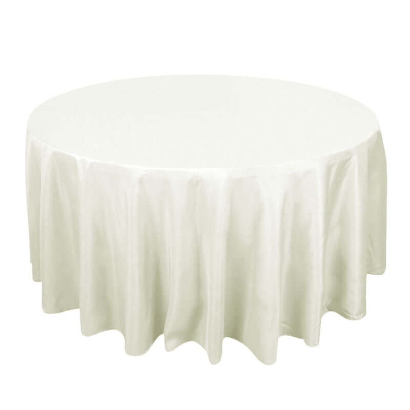 Premium Polyester Tablecloth 120" Ivory by TableclothsFactory.com