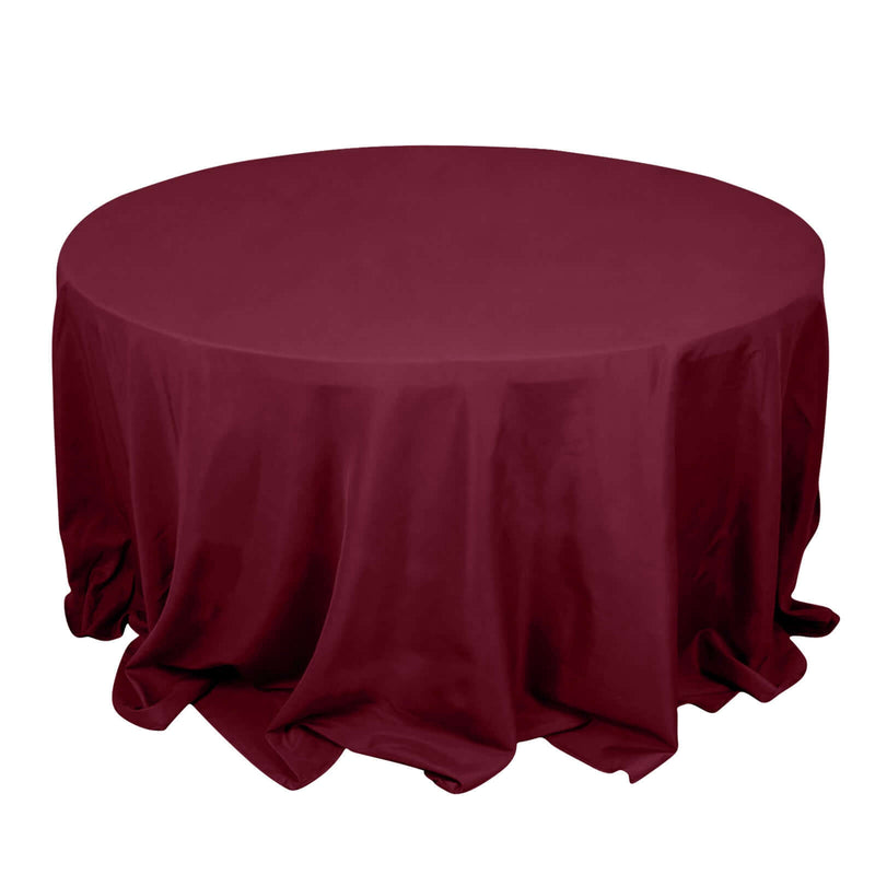 Premium Polyester Tablecloth 108" Burgundy by TableclothsFactory.com