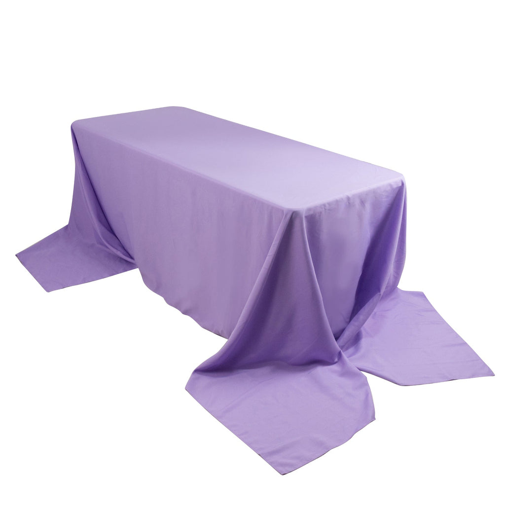 Premium Polyester Tablecloth 90"x156" Lavender | TableclothsFactory