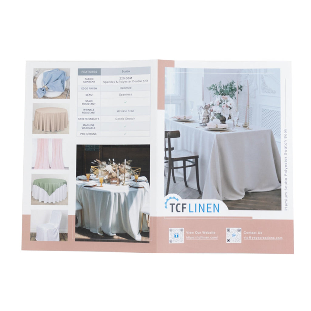 Scuba Polyester Swatch Book 30 Colors | TableclothsFactory