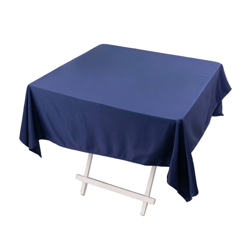 Premium Scuba Round Tablecloth 108" Navy Blue by TableclothsFactory.com