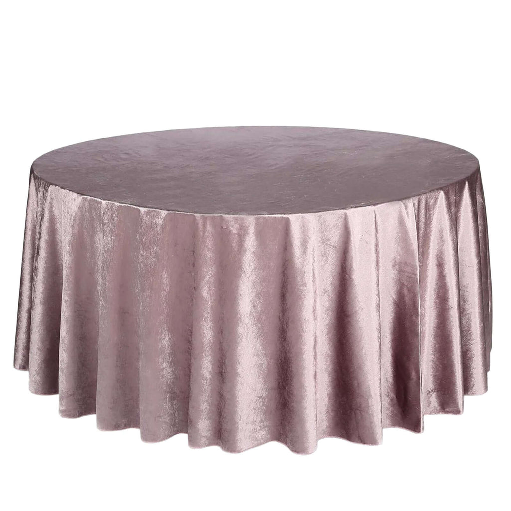 Velvet Tablecloth 120" Mauve | TableclothsFactory