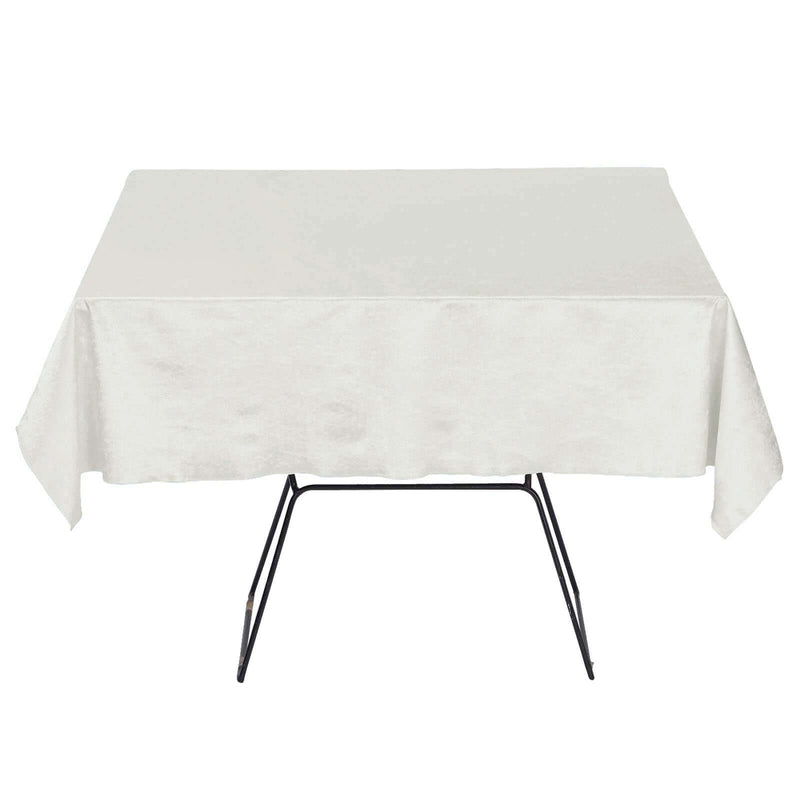 Velvet Tablecloth 90"x156" Ivory | TableclothsFactory