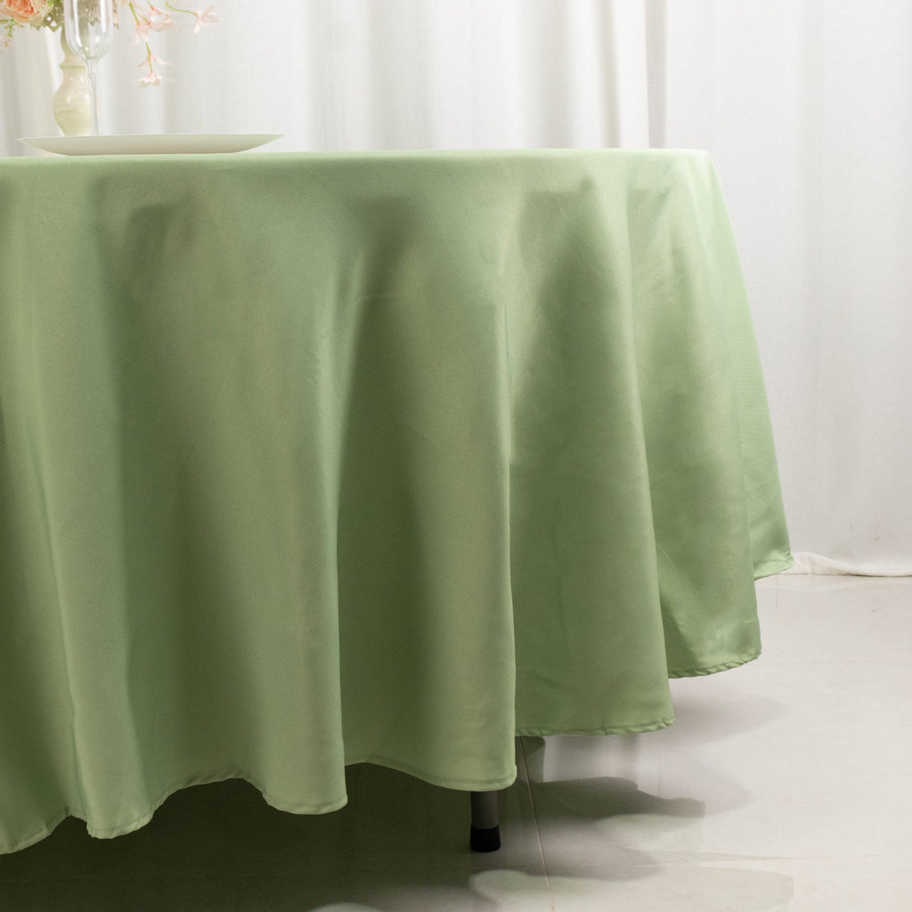 Premium Polyester Tablecloth 108" Sage Green | TableclothsFactory