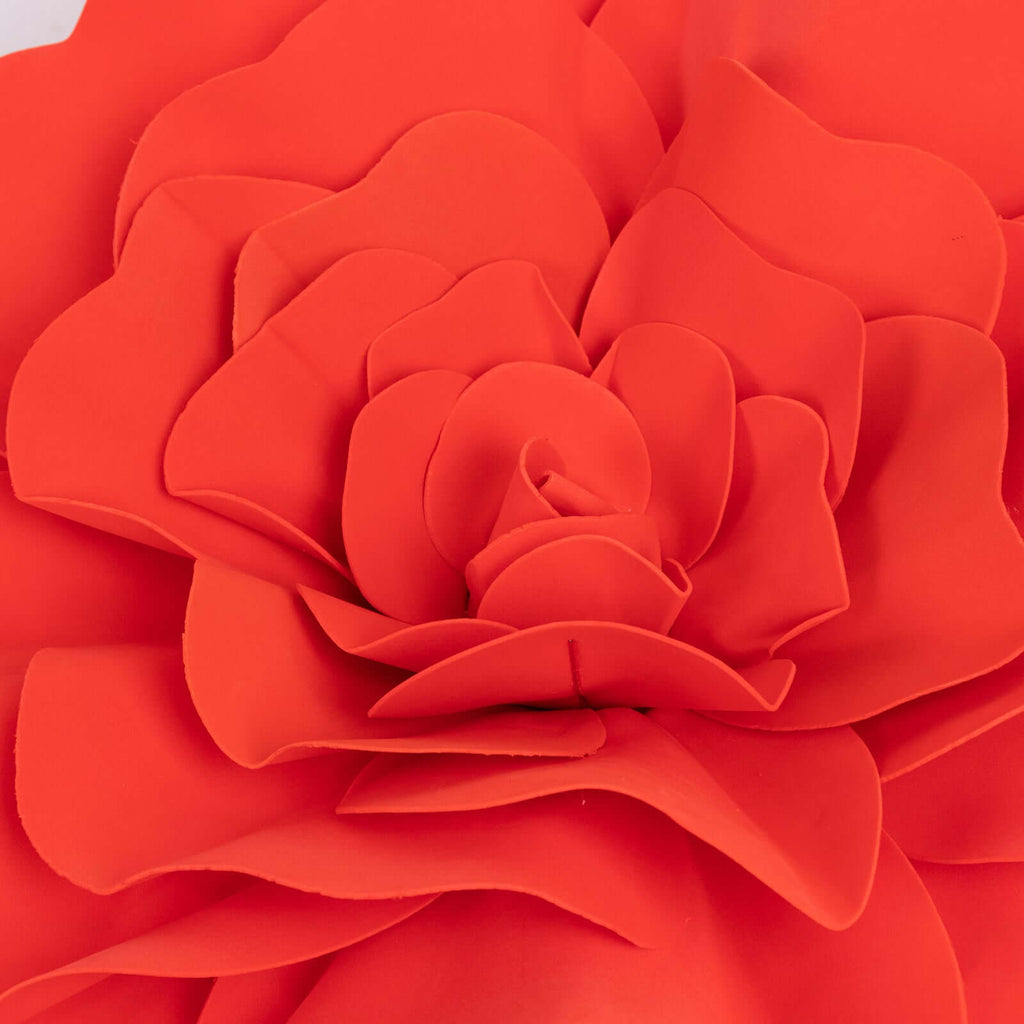 16" Red Foam Artificial Roses - 4 Pack | TableclothsFactory
