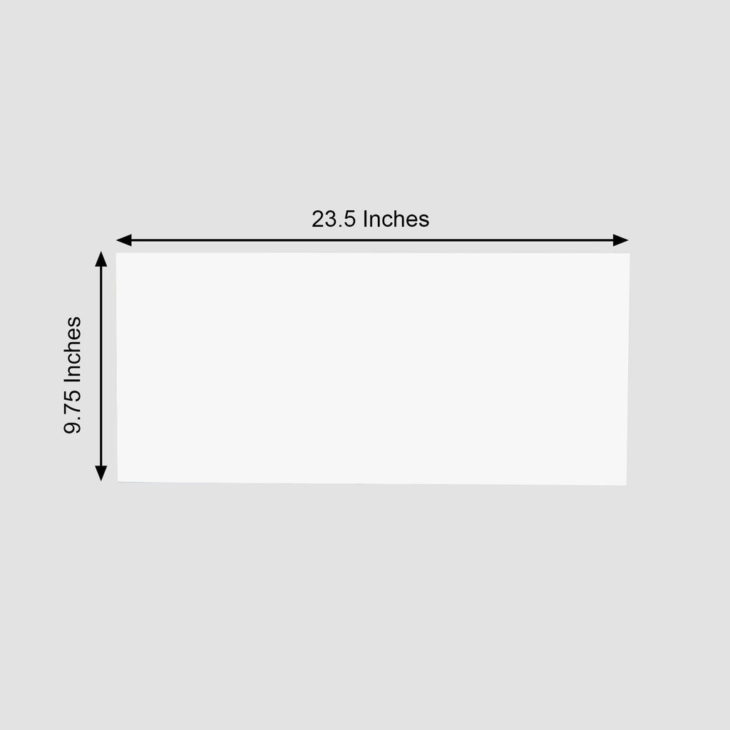 Acrylic Rectangular Plexiglass Sheets White 24"x10" | TableclothsFactory