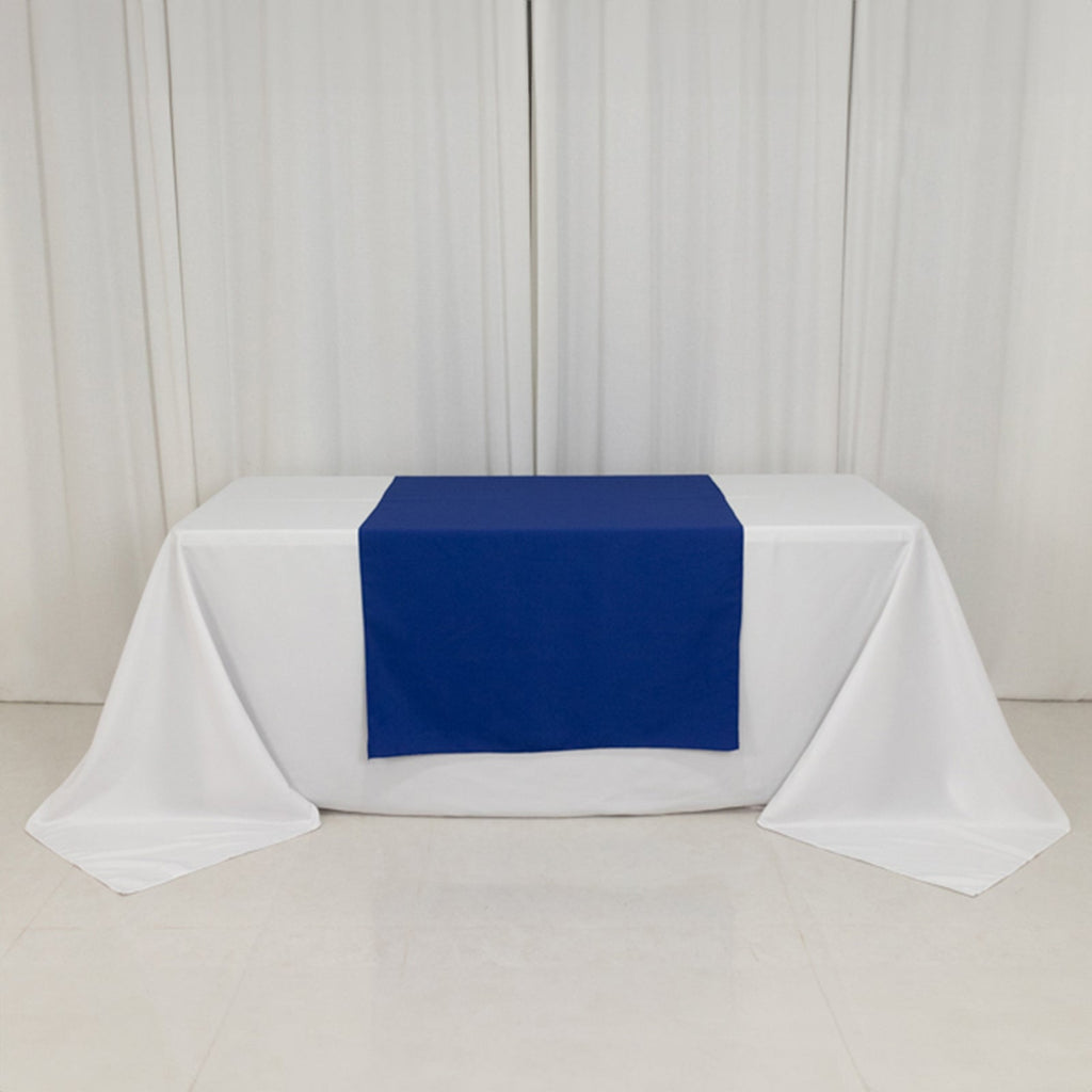 Premium Polyester Table Runner 36"x72" Royal Blue | TableclothsFactory