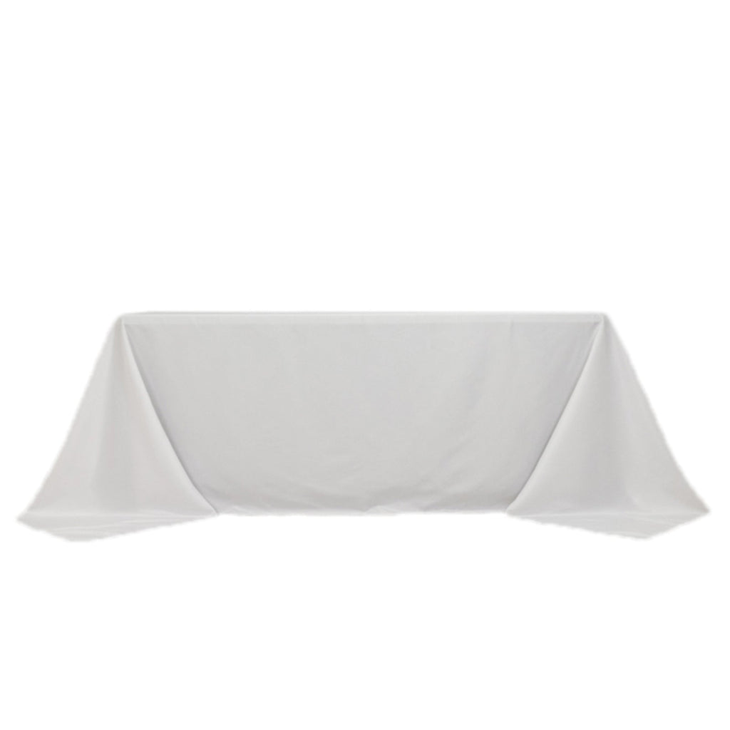 Fire Retardant Tablecloth 90"x132" White | TableclothsFactory