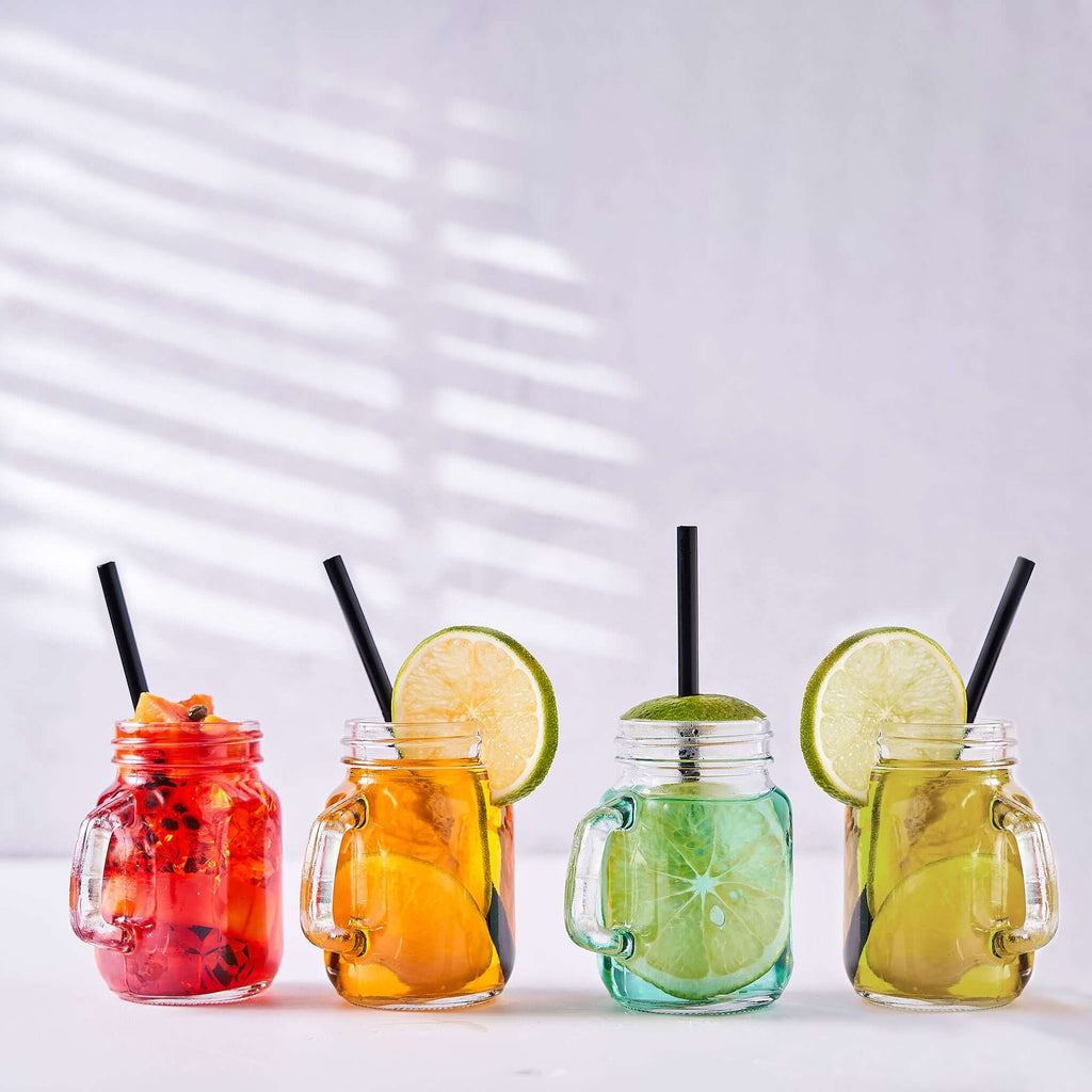 Clear Glass Mason Jars Clear with Rose Gold Handles 4oz ...