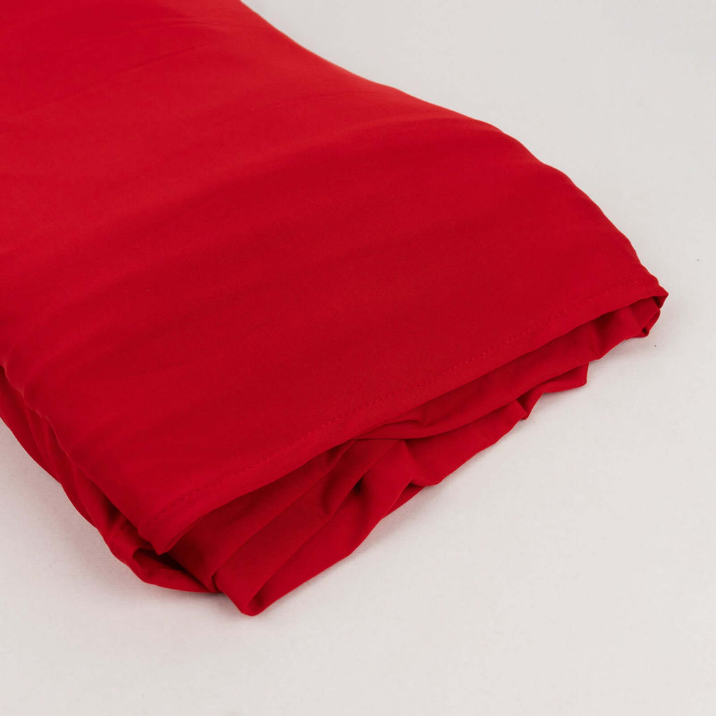 Red Spandex 4-Way Stretch Fabric Roll - 60"x10 Yards | TableclothsFactory