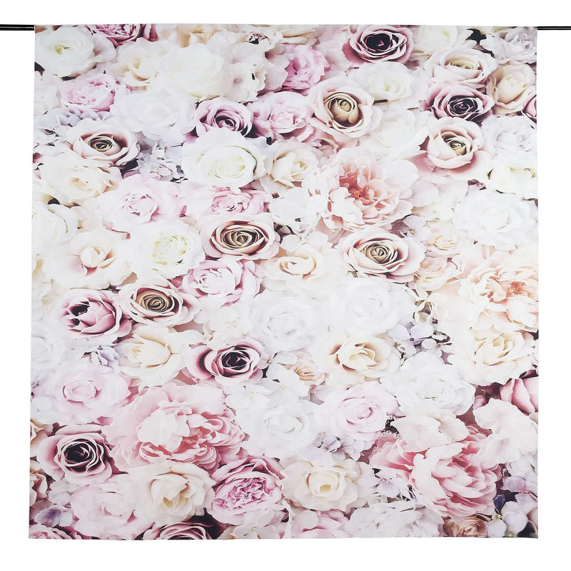 Floral Print Vinyl Photography Backdrop 8ftx8ft | TableclothsFactory