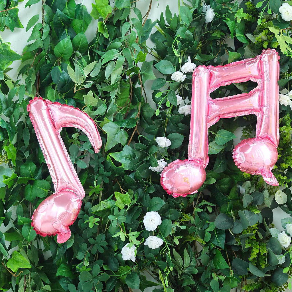 Rose Gold Music Note Foil Balloons - 6 Pack | TableclothsFactory