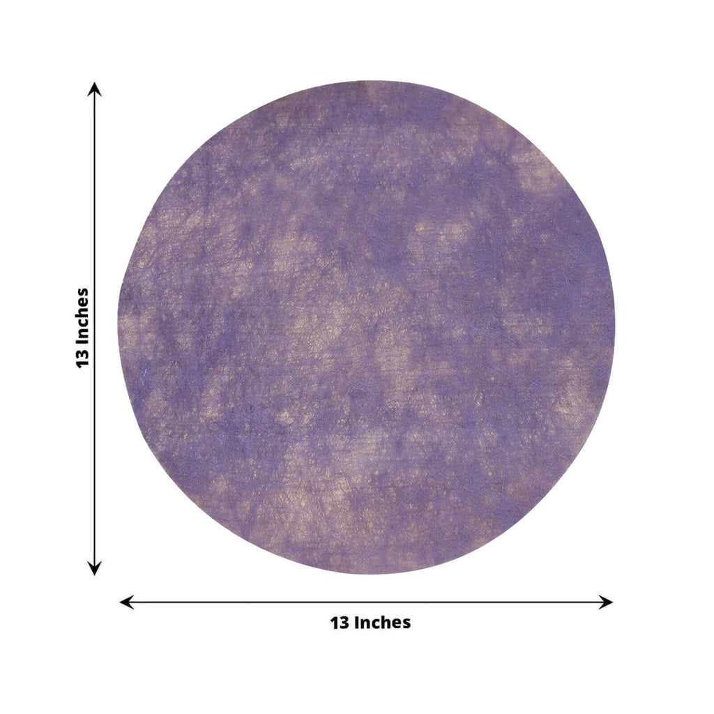 13" Lavender Round Mesh Placemats | TableclothsFactory