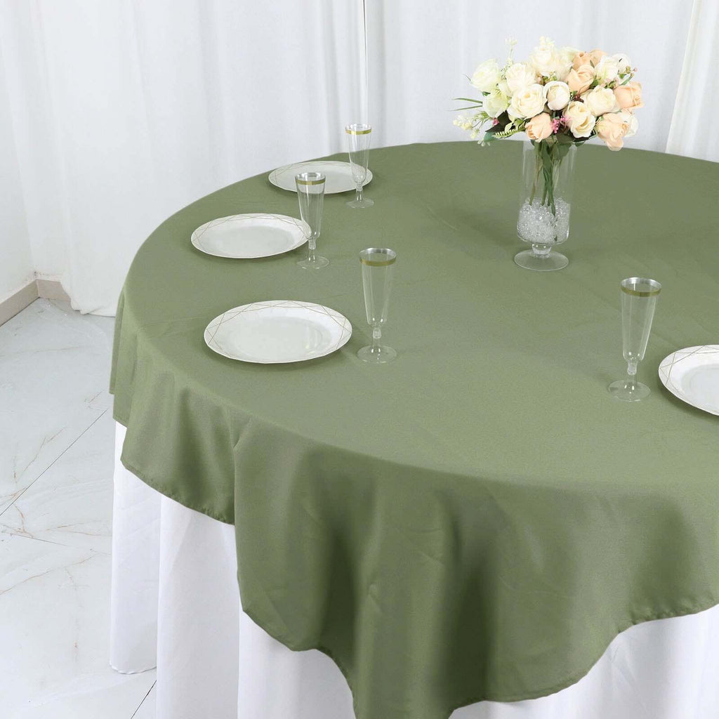 Polyester Square Overlay 70"x70" Dusty Sage | TableclothsFactory