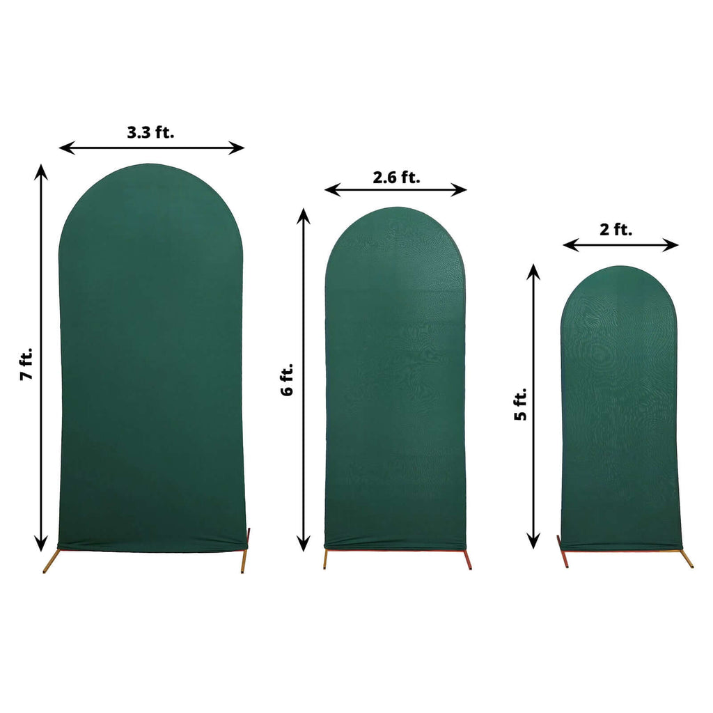 Matte Hunter Green Spandex Backdrop Covers Set | TableclothsFactory