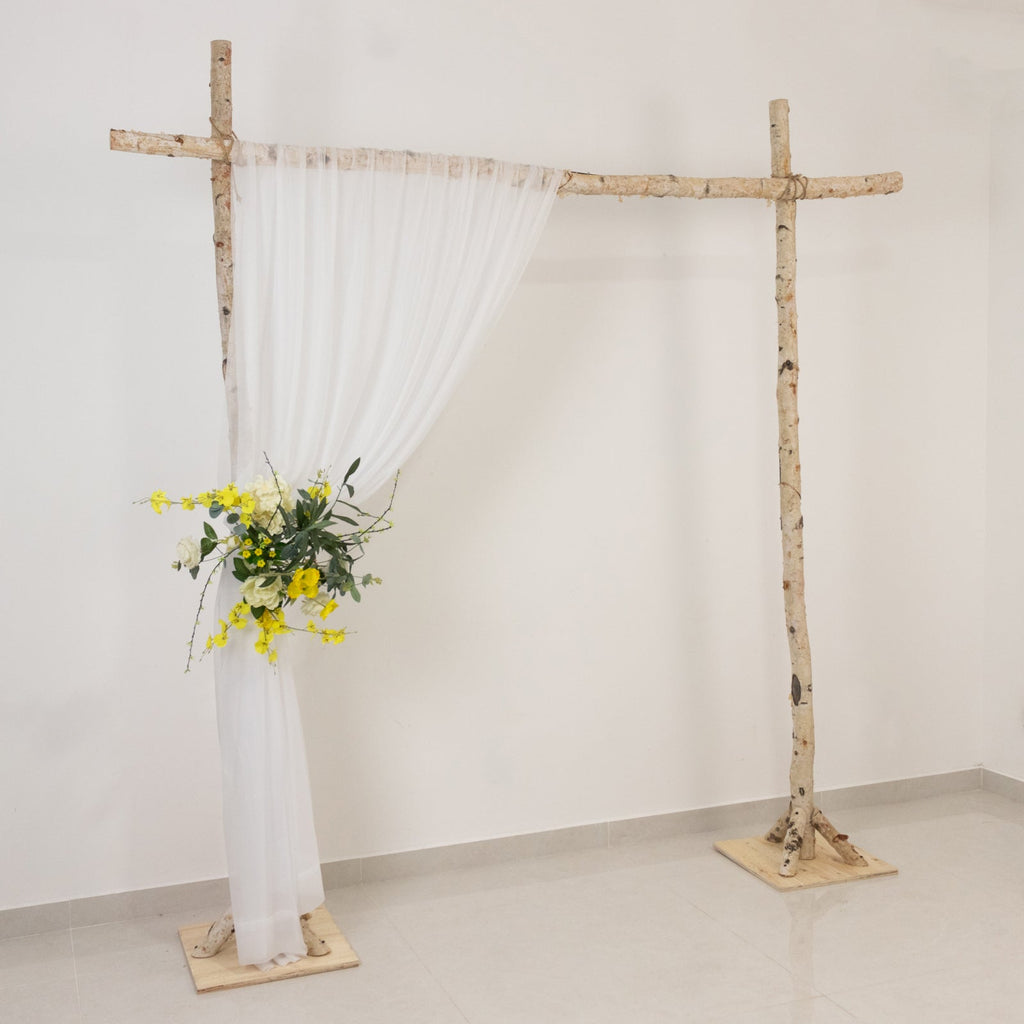 5x14ft White Sheer Backdrop Curtain | TableclothsFactory