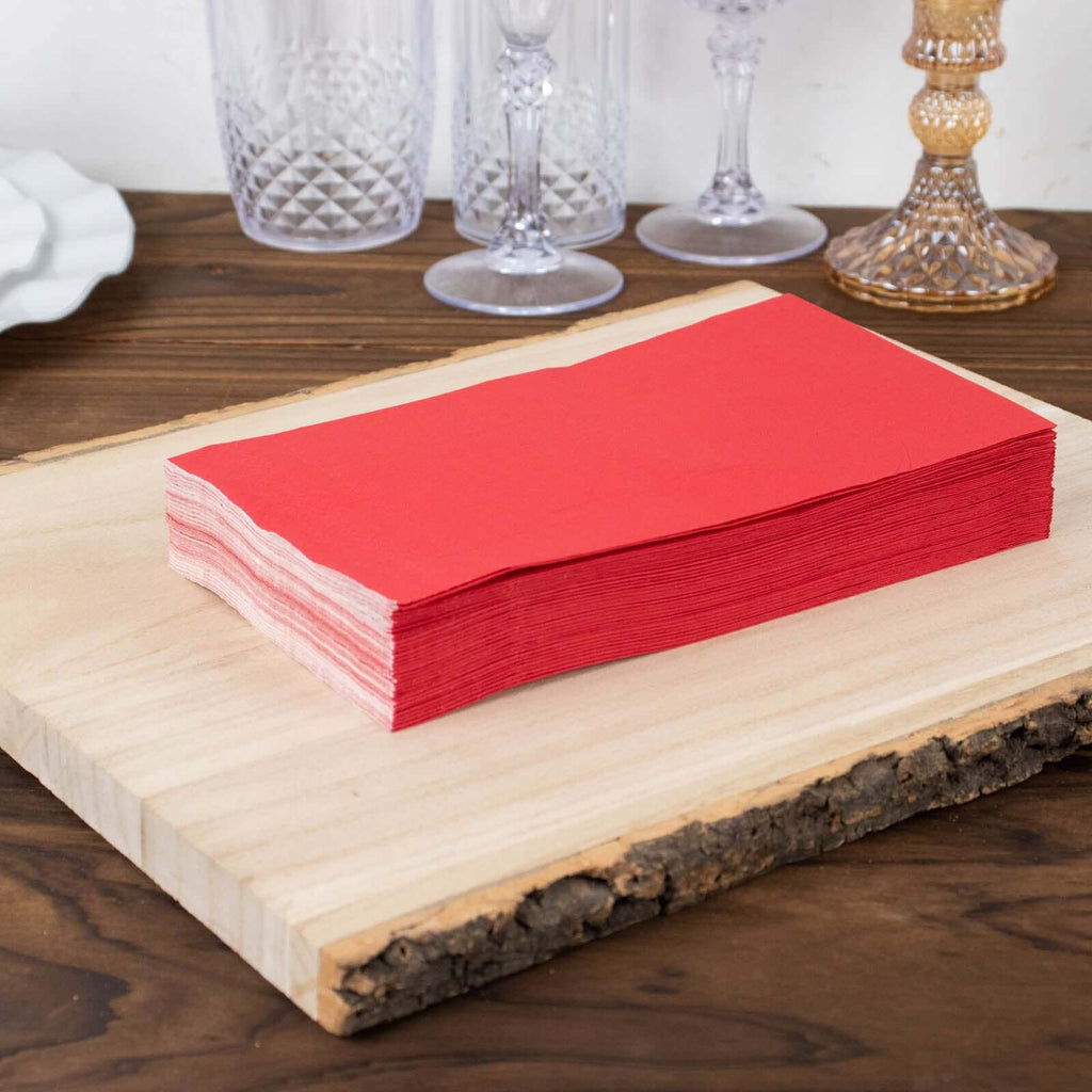 Soft 2-Ply Paper Napkins Red | TableclothsFactory
