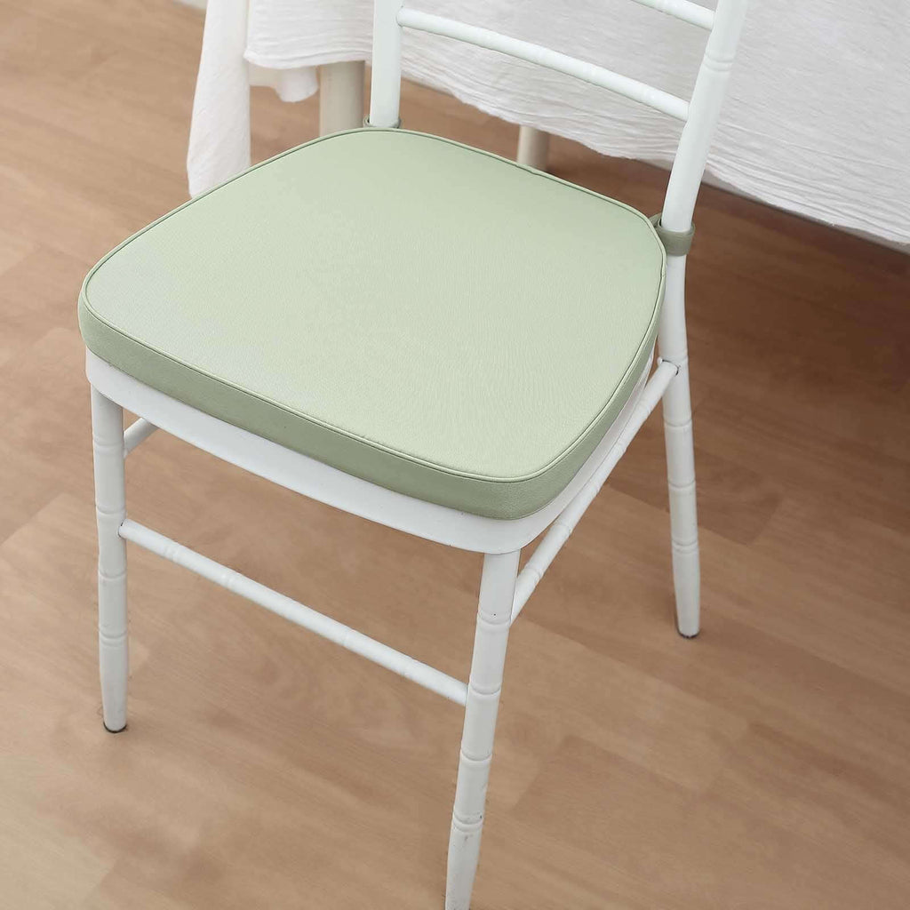 Chiavari Chair Pad Memory Foam Sage Green | TableclothsFactory