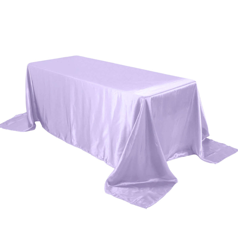 Satin Tablecloth 60"x102" Lavender Lilac | TableclothsFactory