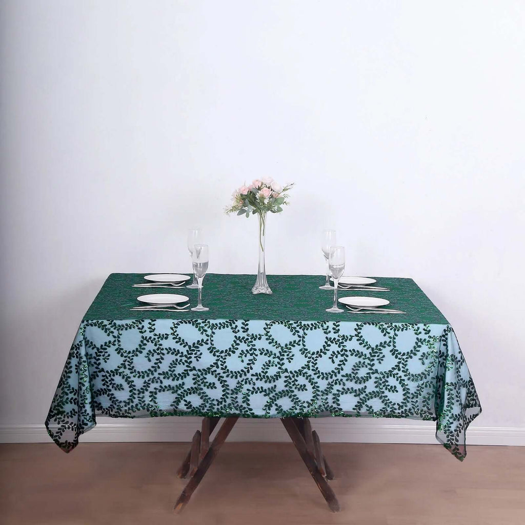 Tulle Overlay 72"x72" Emerald Green | TableclothsFactory