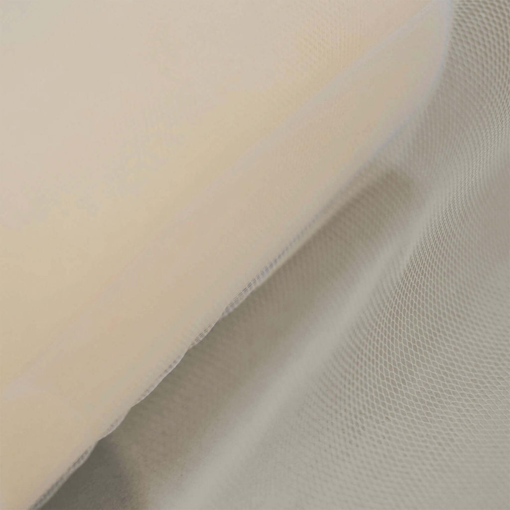 Beige Tulle Fabric Bolt 6"x100 Yards | TableclothsFactory