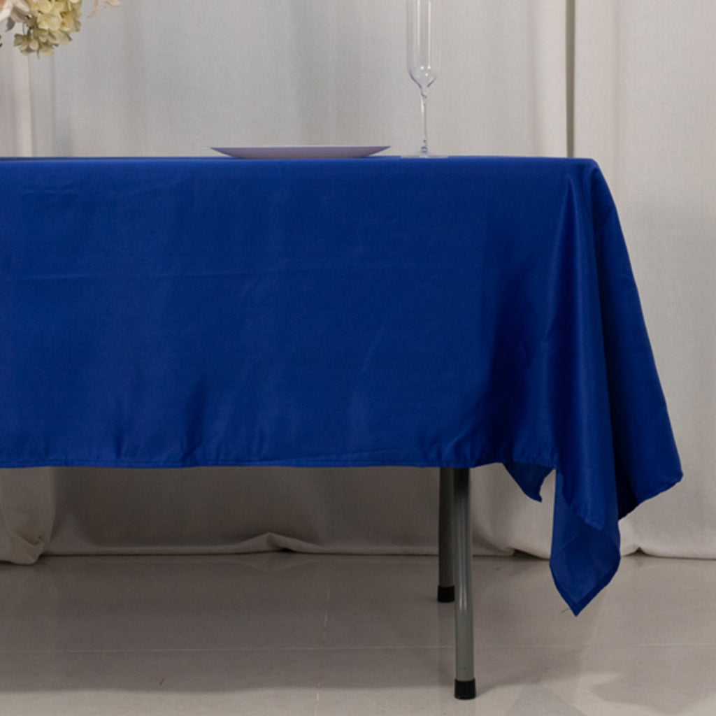 Lamour Satin Tablecloth 60"x102" Royal Blue | TableclothsFactory