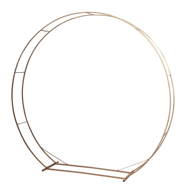 8ft Gold Metal Dome Wedding Arch Frame | TableclothsFactory