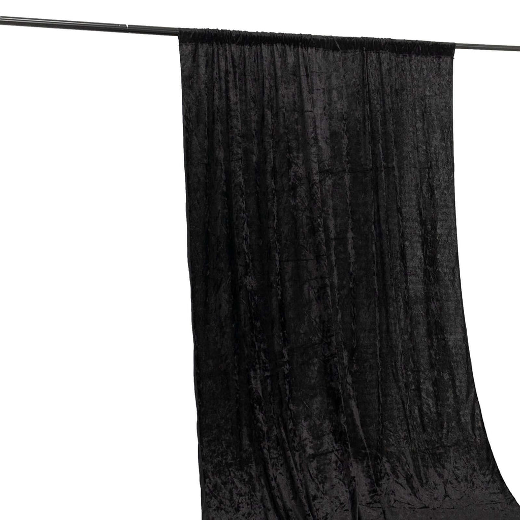 Black Velvet Event Curtain Drapes 5ftx12ft | TableclothsFactory