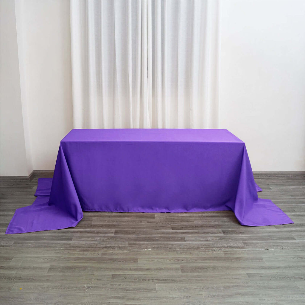 Polyester Tablecloth 90"x156" Purple | TableclothsFactory