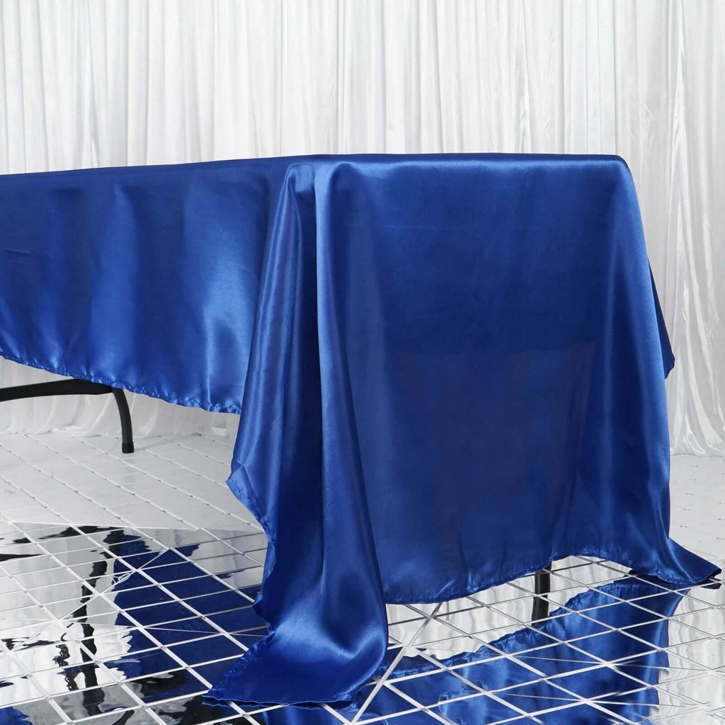 Satin Tablecloth 60"x126" Royal Blue | TableclothsFactory