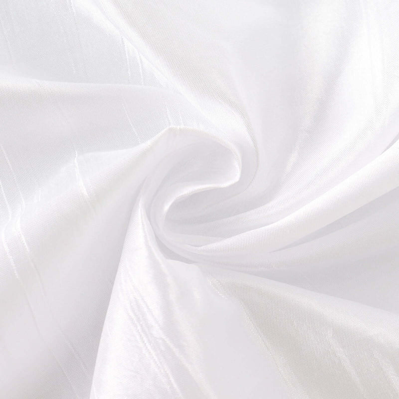 Crinkle Taffeta Table Overlay 72"x72" White by TableclothsFactory.com