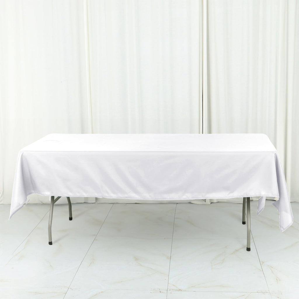 Cotton Blend Tablecloth 60"x102" White | TableclothsFactory