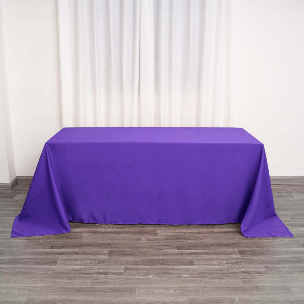 Polyester Tablecloth 90"x132" Purple | TableclothsFactory