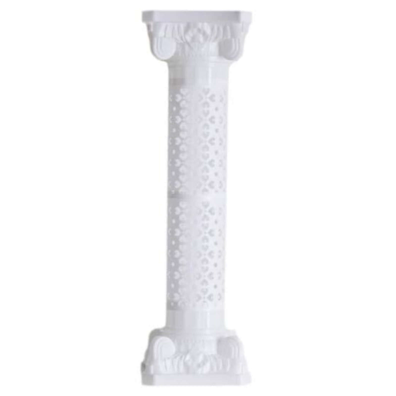 34" White Height Adjustable Pedestal Column Plant Stand ...