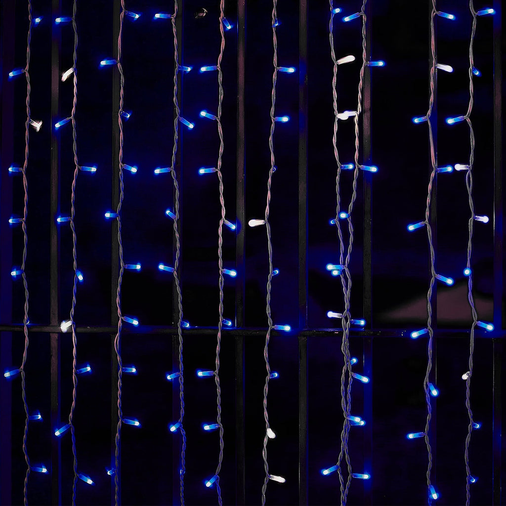 LED Blue Icicle Fairy Lights, 10ft | TableclothsFactory