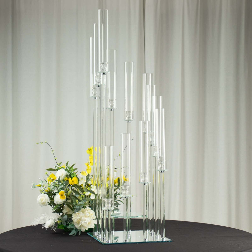 Crystal Candelabra Pedestal Stand 4.5ft | TableclothsFactory