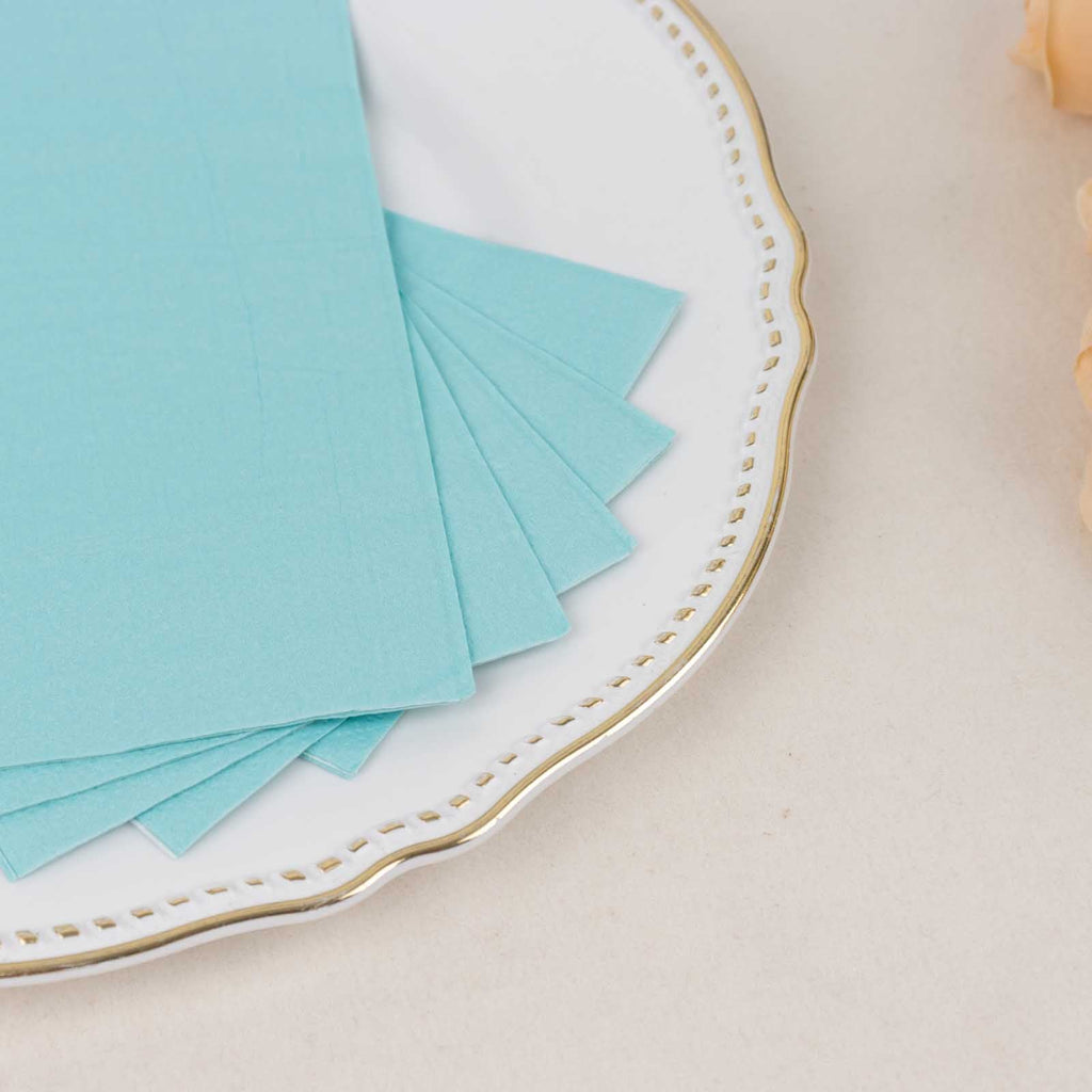Soft 2-Ply Paper Napkins Baby Blue | TableclothsFactory